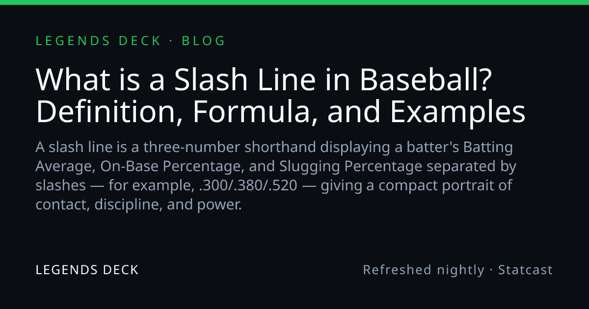 What is a Slash Line in Baseball? Definition, Formula, and Examples ...